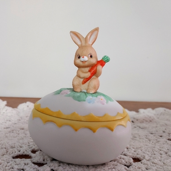 Lefton | Holiday | Vintage Lefton China Hand Painted Bunny Rabbit ...